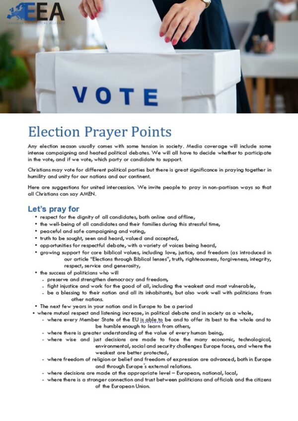 Election Prayer Points - EEA